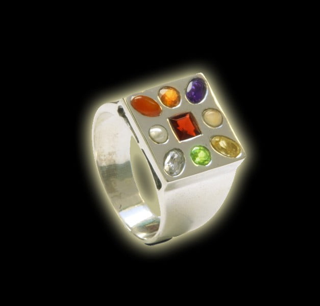 NAVARATNA RING - THE NINE GEMS OF VEDIC ASTROLOGY (man models) - Il ...